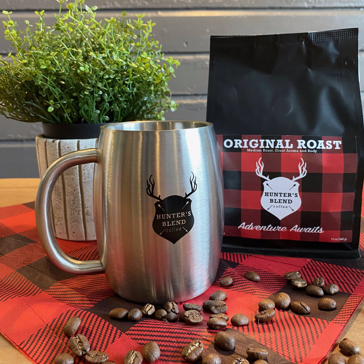 Stainless Steel Mug & Coffee Bundle | Save 5% – Hunter's Blend Coffee